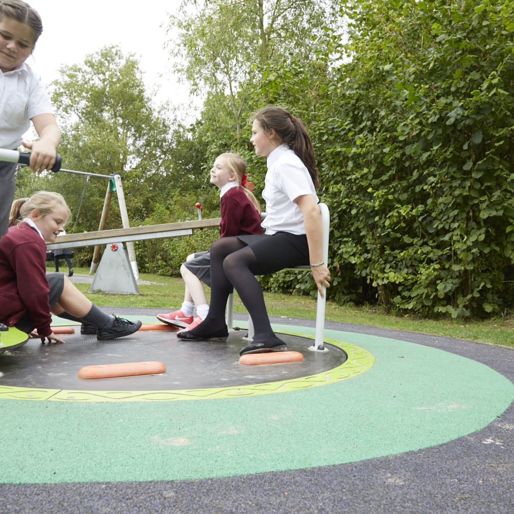 Inclusive Wheelchair Roundabout. UK designed & manufactured.